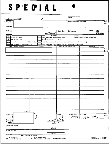 D. B. Cooper Identified: Letters and Documents – Zodiac Killer Identified